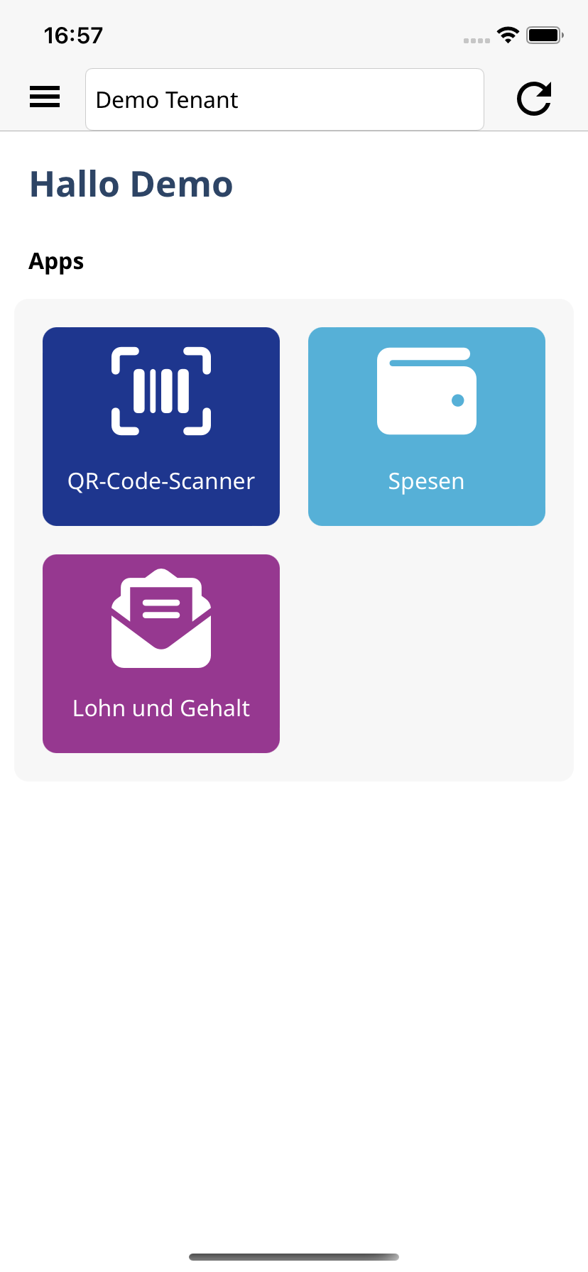 Lohn und Gehalt: Anwendung in der Infoniqa App – Hilfe-Center