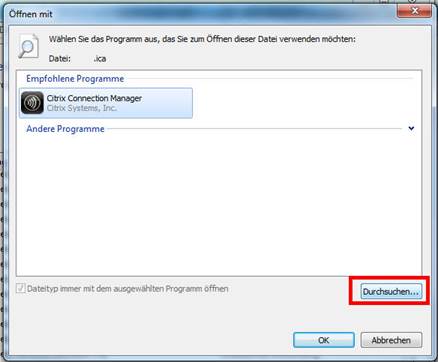 Dateityp .ica standartmässig mit Citrix öffnen – Hilfe-Center