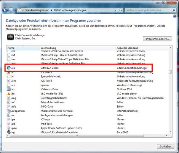 Dateityp .ica standartmässig mit Citrix öffnen – Hilfe-Center
