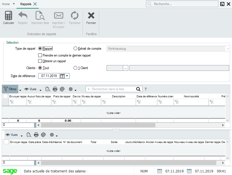 Générer les rappels – Centre d'aide
