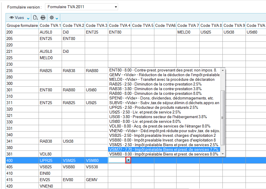 Décompte TVA – Centre d'aide