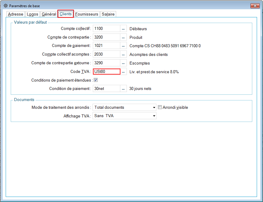Décompte TVA – Centre d'aide