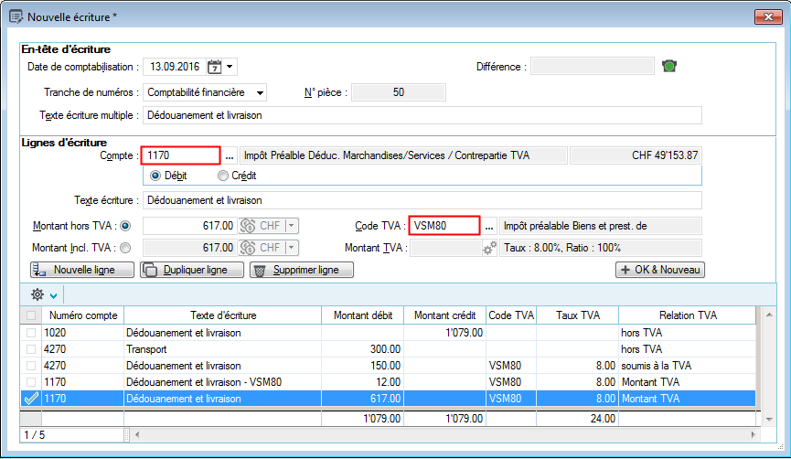 Décompte TVA – Centre d'aide