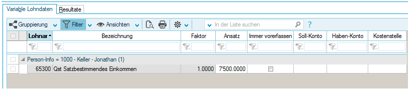 Lohnartenstamm – Hilfe-Center