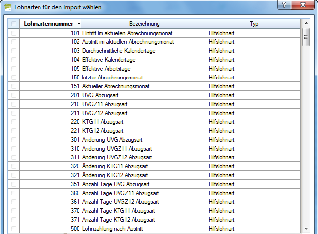 Lohnartenstamm – Hilfe-Center
