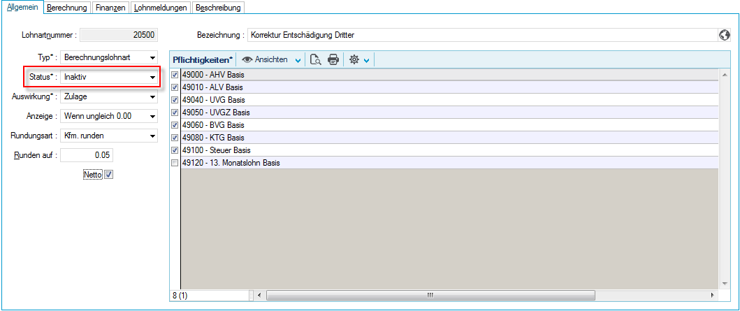 Lohnartenstamm – Hilfe-Center